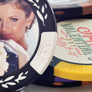 Custom Two Tone Brown Poker Chip