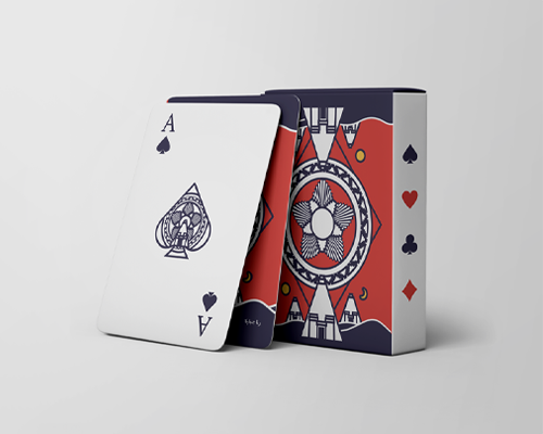 Red Sudanese Playing Cards