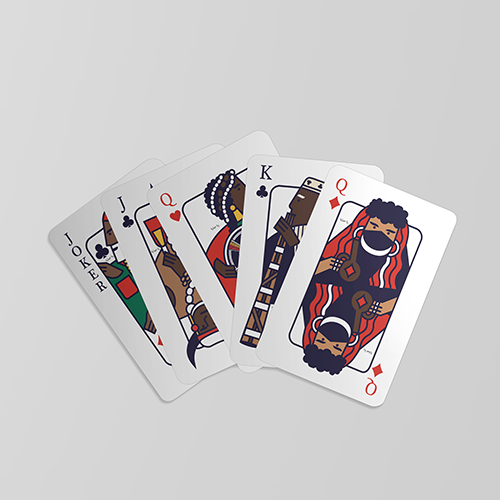 Red Sudanese Playing Cards