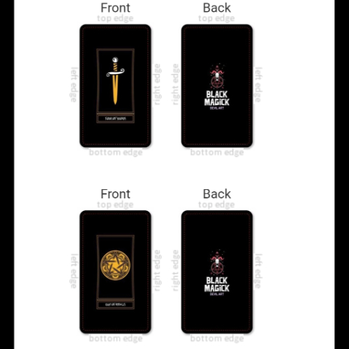 Black Magick Devil Art Goat And Inverted Pentacle Tarot Card Cards