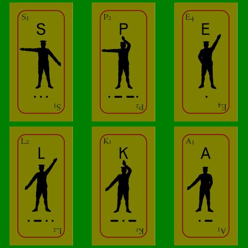 Semaphore Spelka Cards