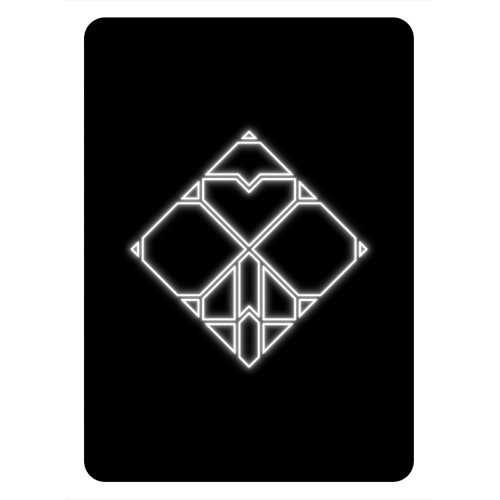 Glowing Binary Playing Cards